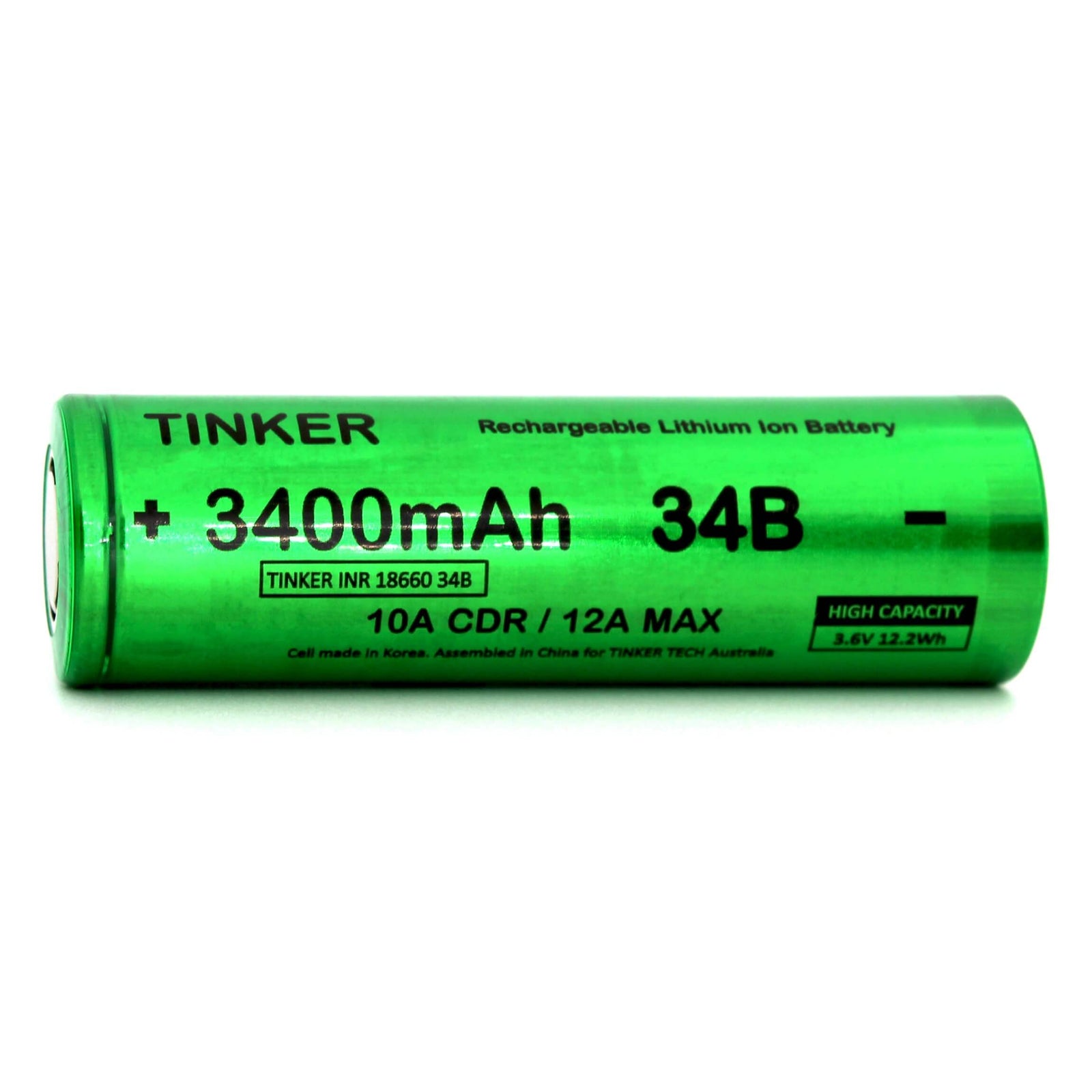 Tinker 34B 18650 3400mAh 10A Lithium Ion Battery